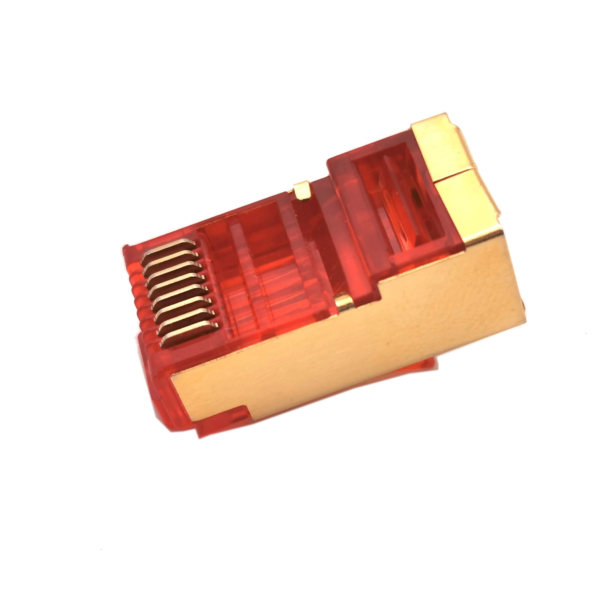 Bulk Buy China Wholesale Gold Plated Rj45 8 Pin Connector Red Cat6 Rj45 ...