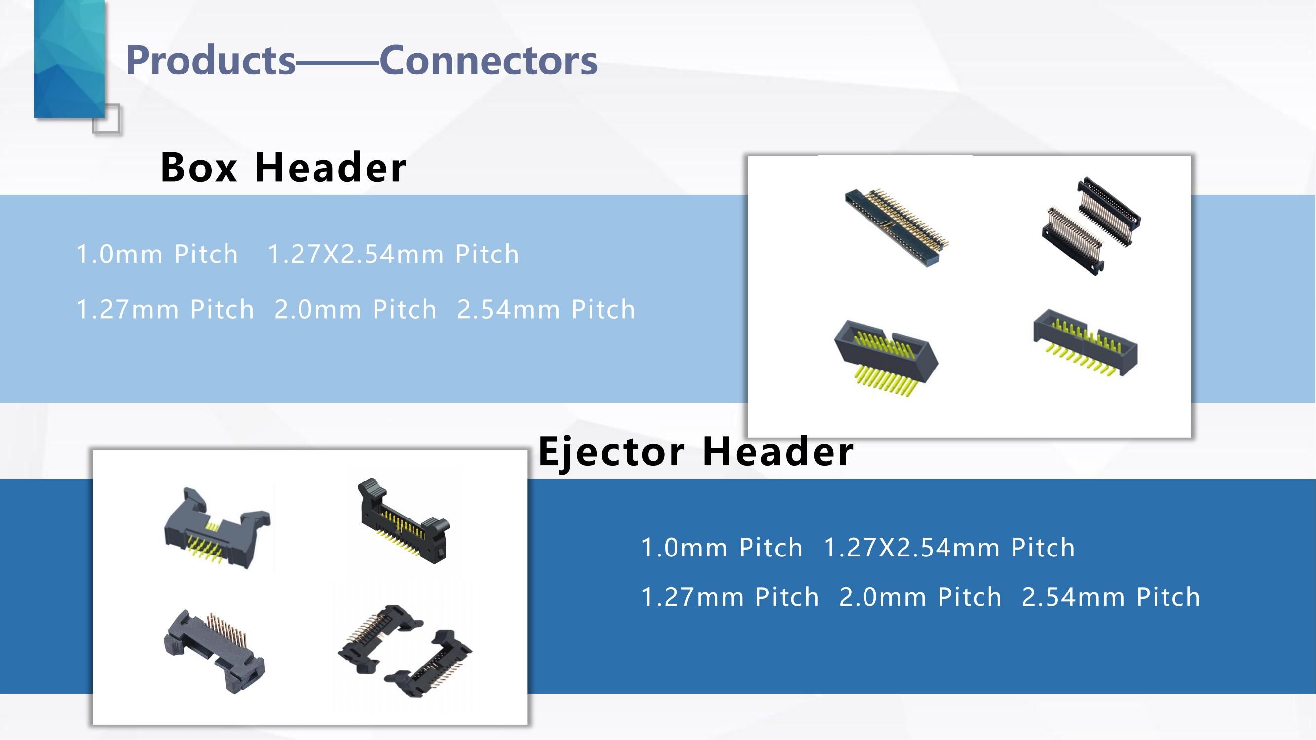 Buy Wholesale China 1.27mm Box Header H5.7 Right Angle Type Board To Board Connector & Board To ...