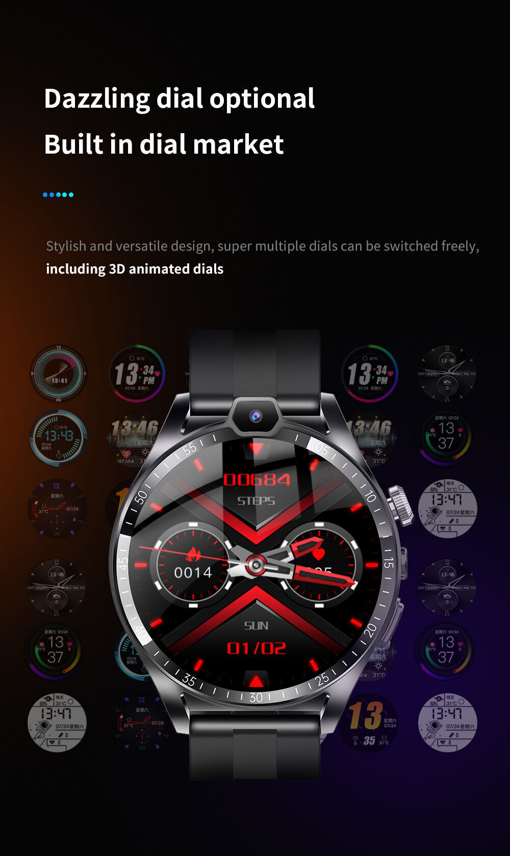 Factory Price 8541e Quad Core Ntj01 4g Sim Wifi Gps Smart Watch ...