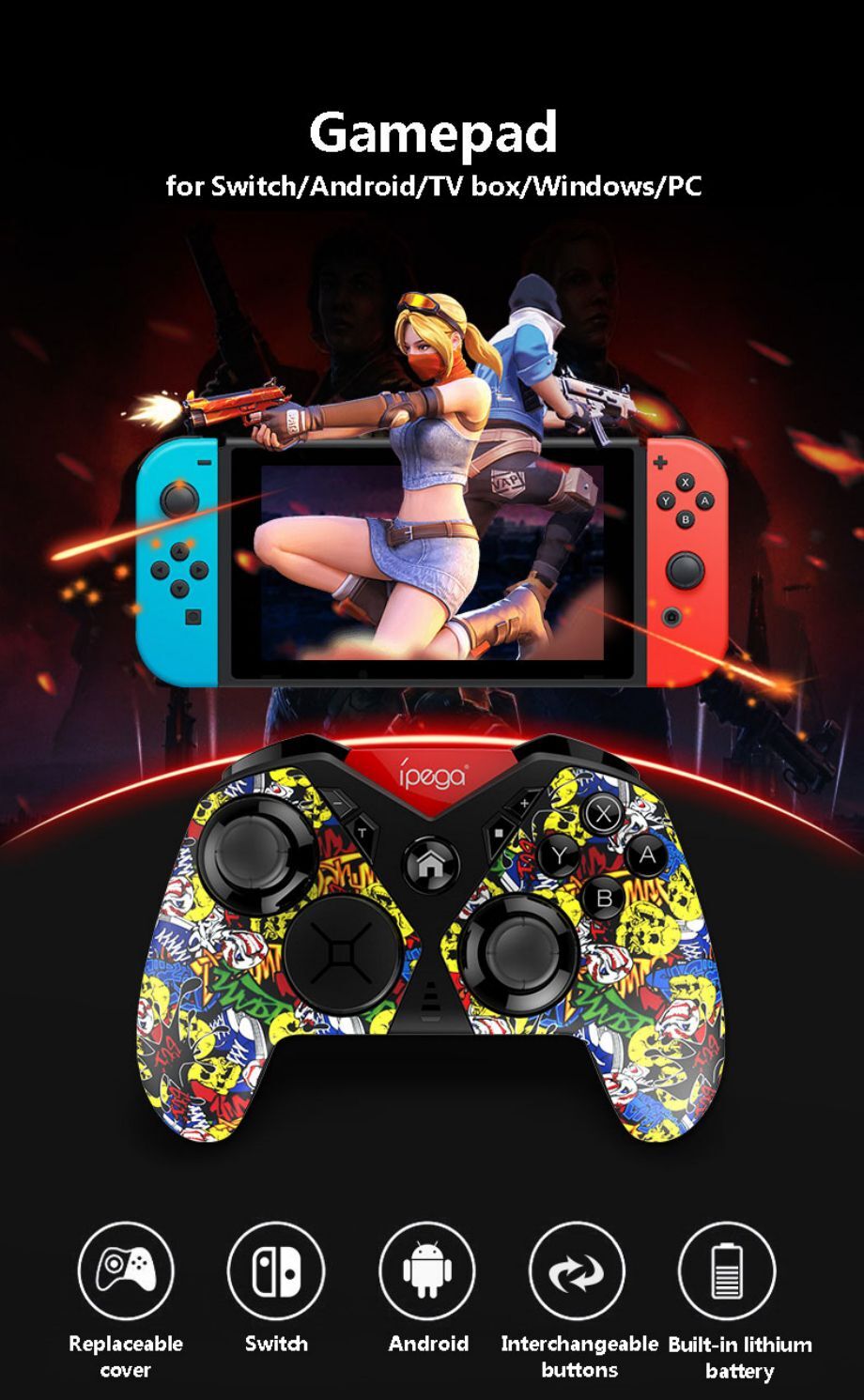 Buy Wholesale China Newest Pgsw001 Wireless Bt Gamepad For Android ...