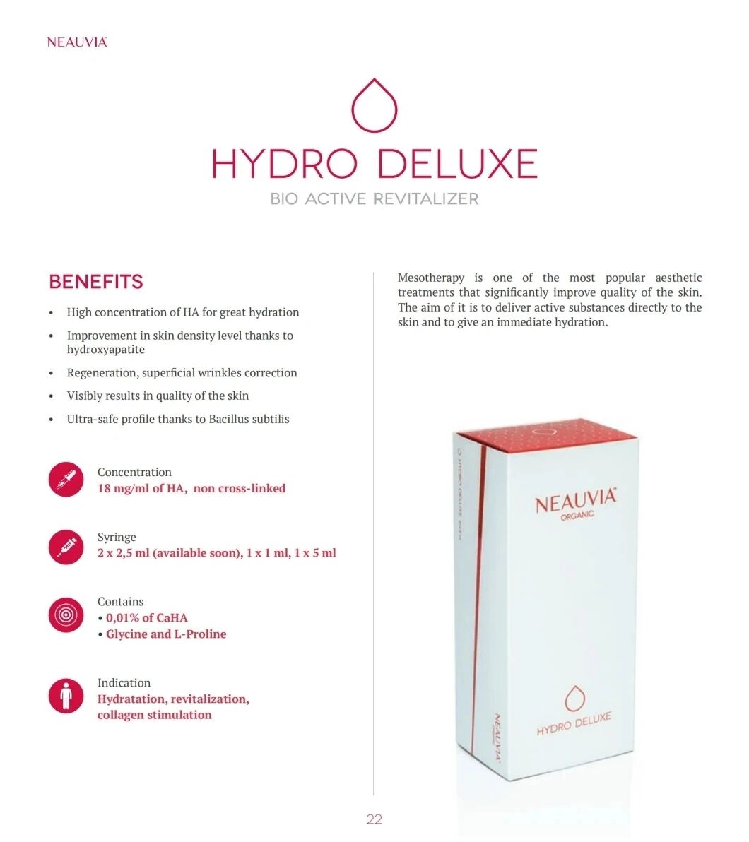 Buy Wholesale China Neauvia Filler Organic Hydro Deluxe 2*2.5ml Cross ...