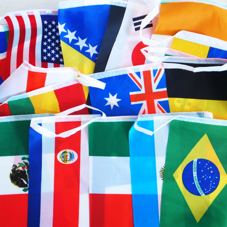 Buy China Wholesale Europe Countries Flag 24pcs Bunting National String ...