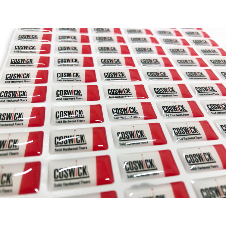 Customized Logo Printing Epoxy Resin Sticker Glossy Lamination Soft ...