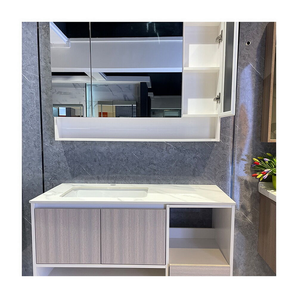 Hot Sales Modern Hotel Hanging Waterproof Mirror Wash Basin Vanity Pvc ...