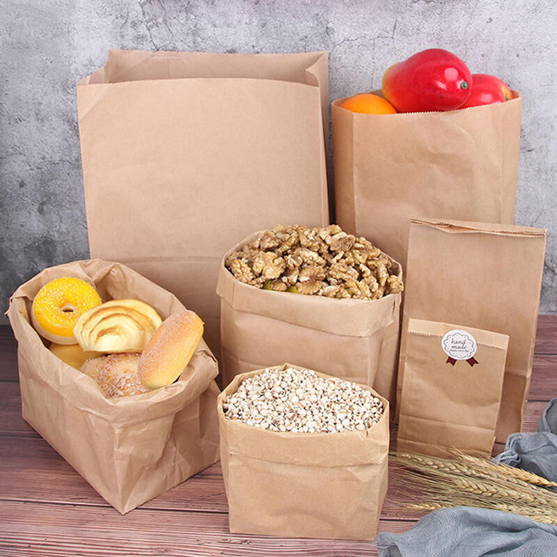 Buy Wholesale China 60g Disposable Kraft Paper Bags Food Packing Bags ...
