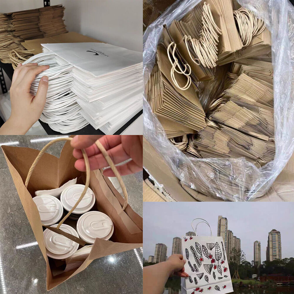 Buy Wholesale China 60g Disposable Kraft Paper Bags Food Packing Bags ...