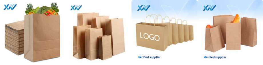 Buy Wholesale China 60g Disposable Kraft Paper Bags Food Packing Bags ...