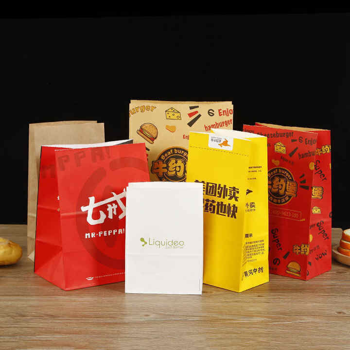 Buy Wholesale China 60g Disposable Kraft Paper Bags Food Packing Bags ...