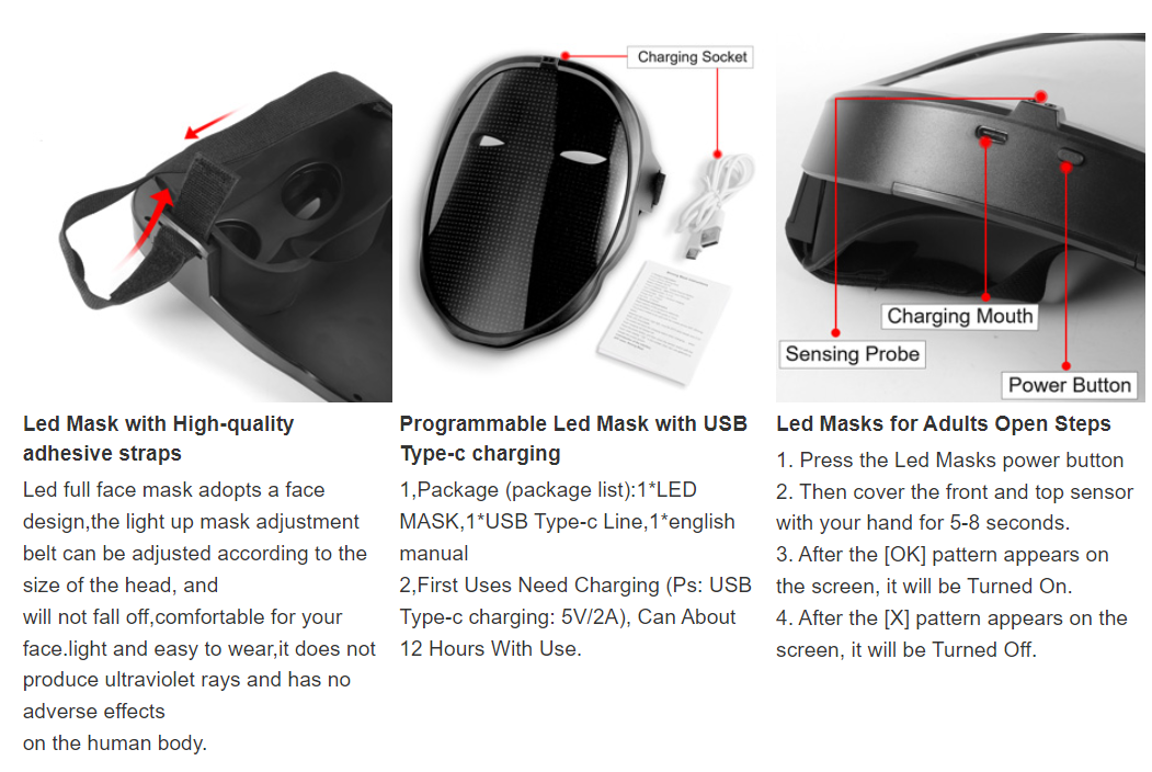 Buy Wholesale China Tiktok Explosive Bluetooth Led Face Changing Mask ...