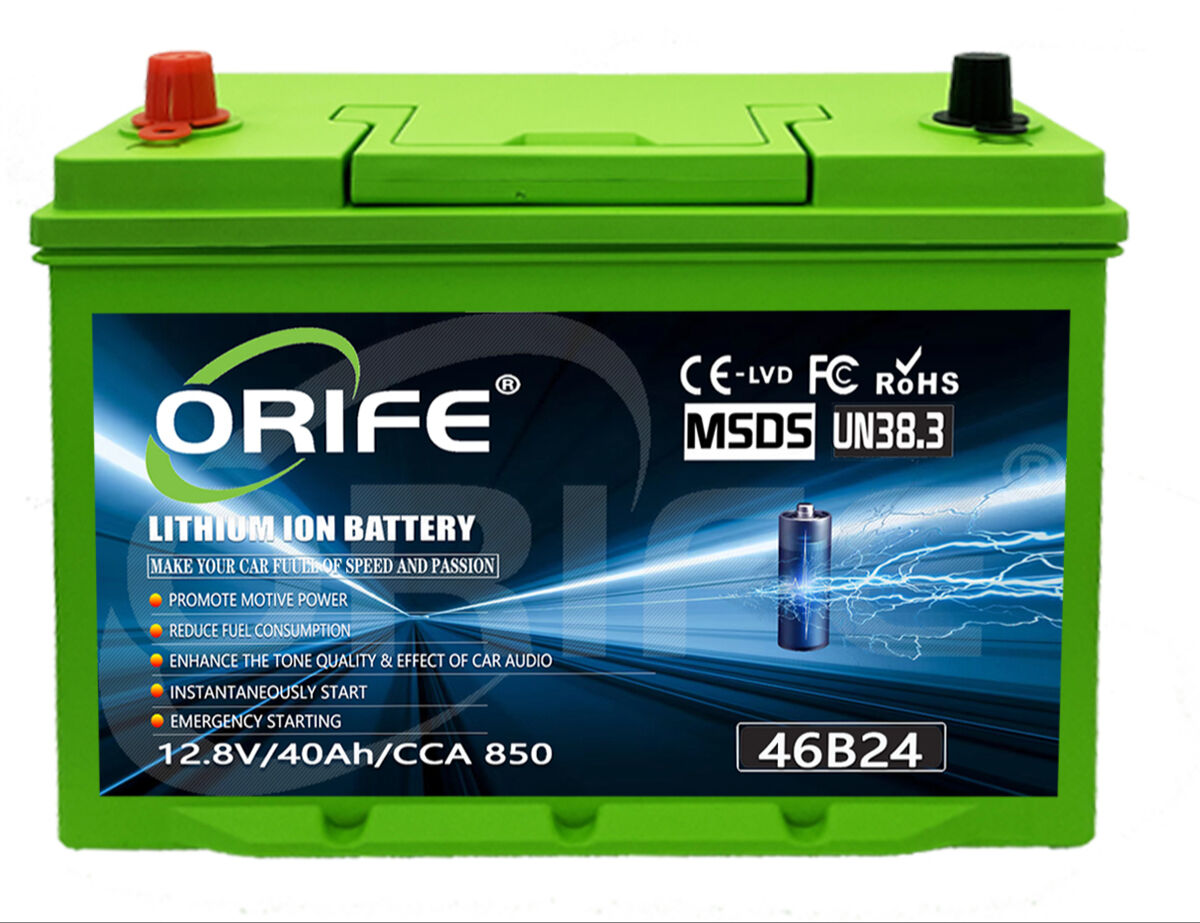 Orife Automotive 12.8v 40ah 46b24 850cca Lithium Ion Battery Pack For ...