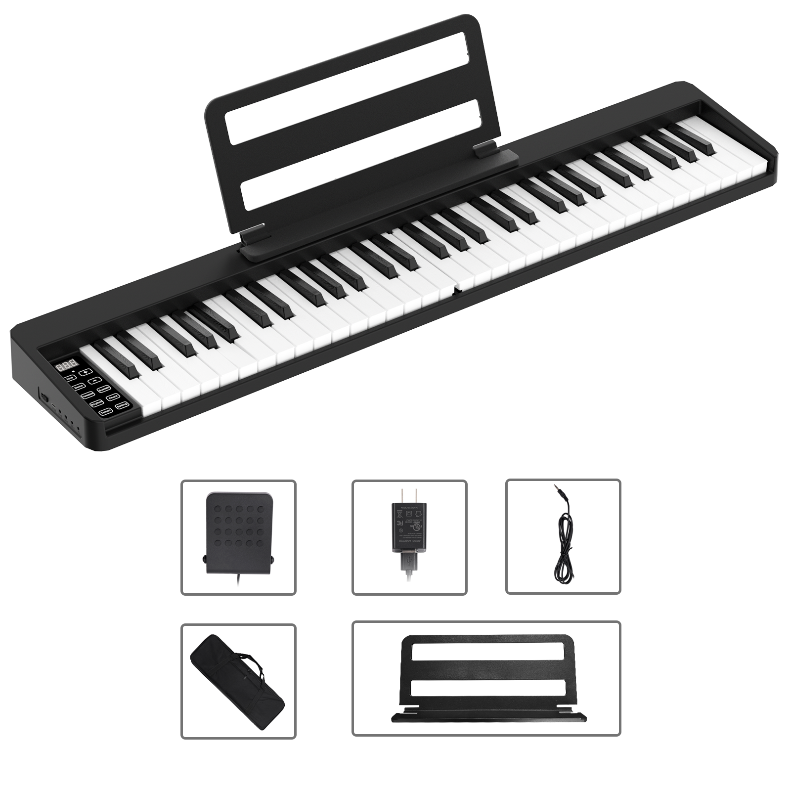 Lightweight Digital Folding Piano Easy To Carry For Traveling Buit-in ...
