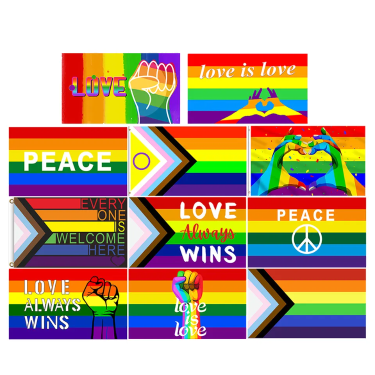 Buy Wholesale China Wholesale 100% Polyester Gay Pride Flags 14*21cm ...