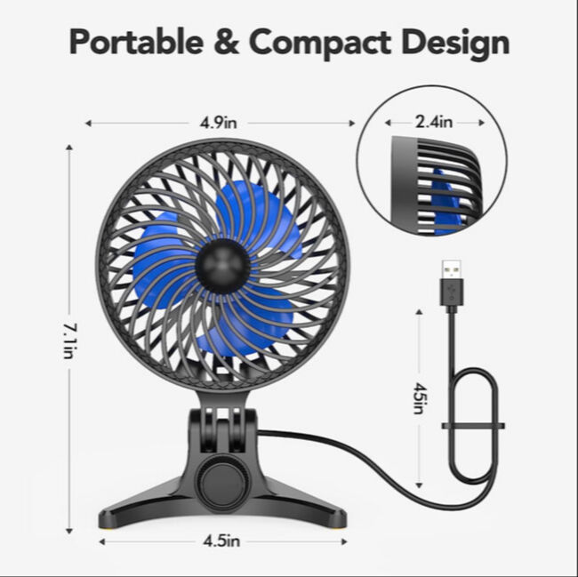 Buy Wholesale China Usb Desk Fan, Small Fans With Cvt Variable Speeds ...