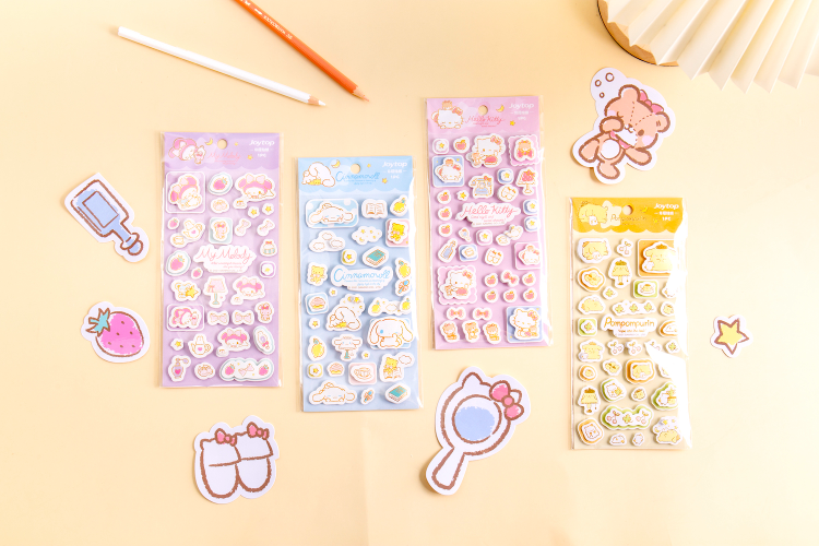 Goodnight Series Double Layer Stickers Cute Stationery Cat And Dog ...