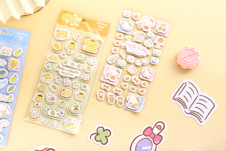 Goodnight Series Double Layer Stickers Cute Stationery Cat And Dog ...