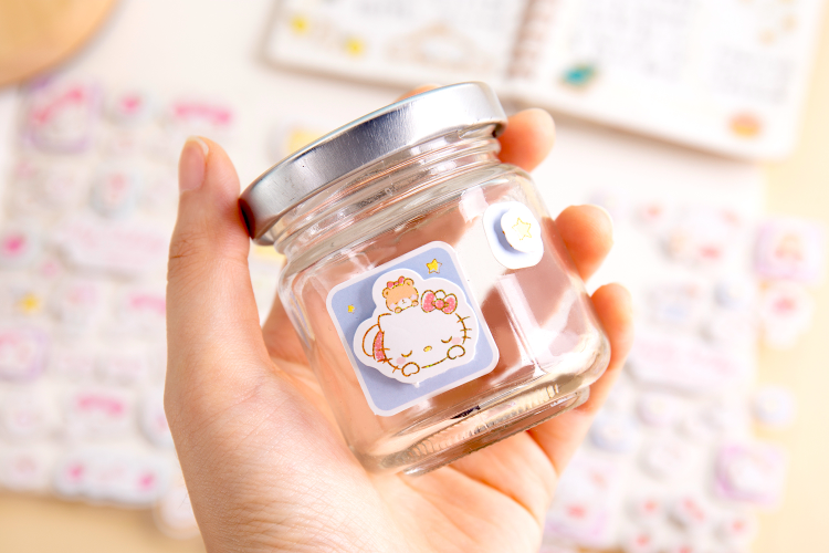 Goodnight Series Double Layer Stickers Cute Stationery Cat And Dog ...
