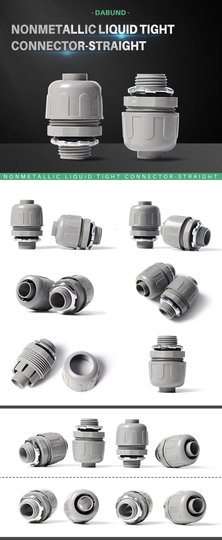 Pvc Straight Nonmetallic Flex Conduit Fittings Liquid Tight Connectors ...