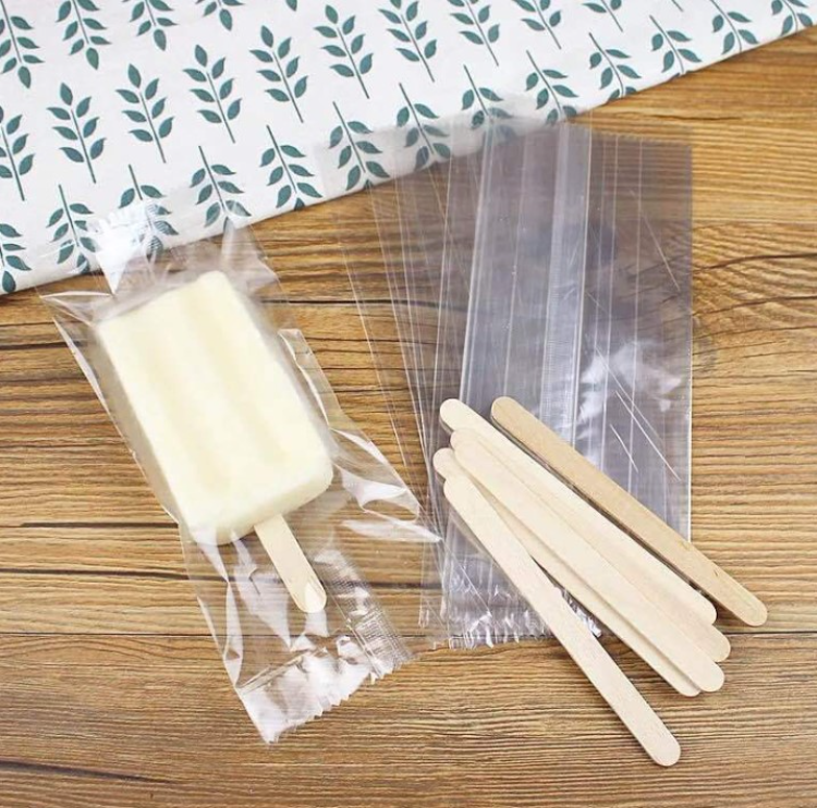 Transparent Clear Fin Seal Heat Sealable Plastic Frozen Sucker Ice Pop ...