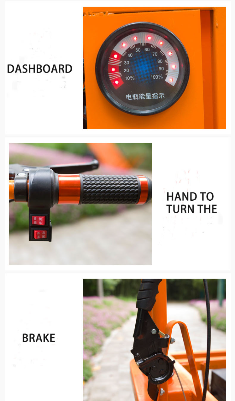 Construction Site Electric Trolley Multi-function Hand Push Tool Car ...