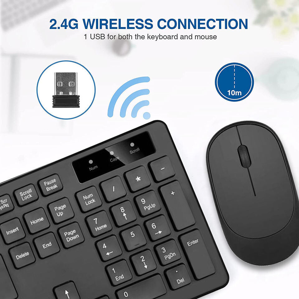 Buy Wholesale China Wireless Keyboard And Mouse Combo Slim Full Size ...