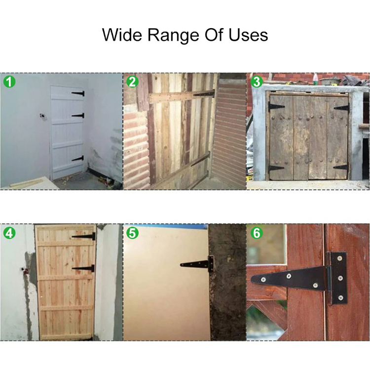 Wholesale Heavy Duty T Hinges Hardware Rustproof Black Gate Shed Door T ...