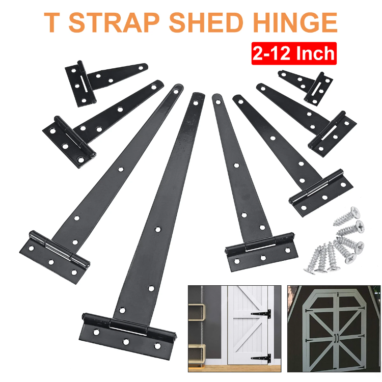 Wholesale Heavy Duty T Hinges Hardware Rustproof Black Gate Shed Door T ...
