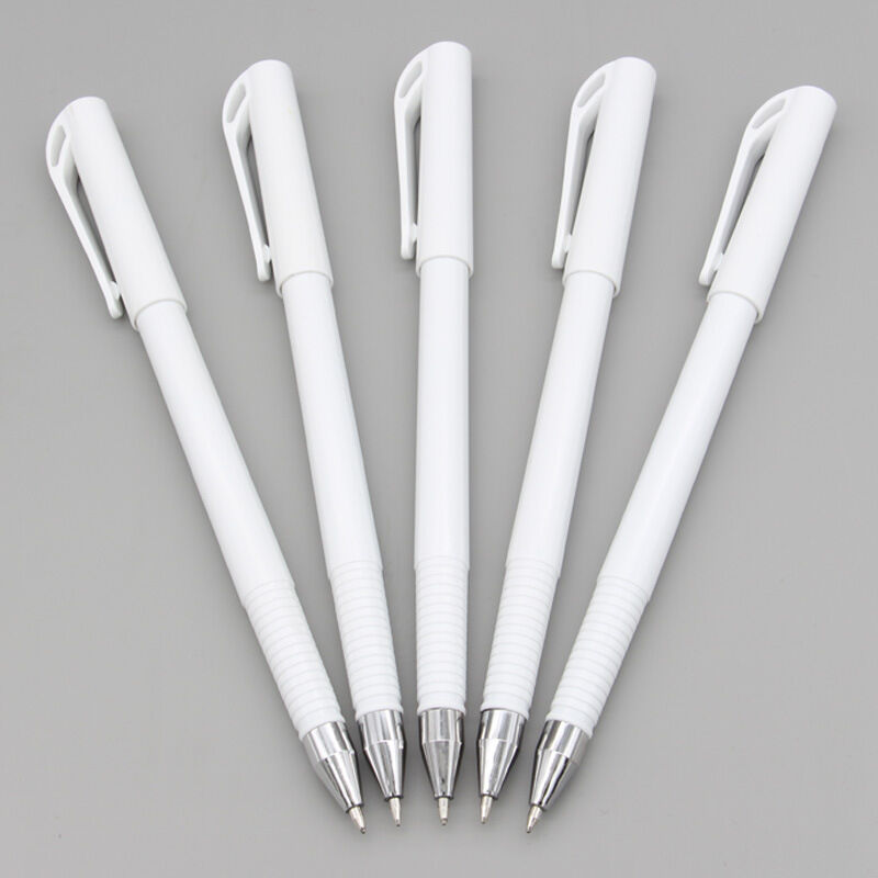 Custom Logo Promotional Plastic Pen Sublimation Blank White Gel Pen ...