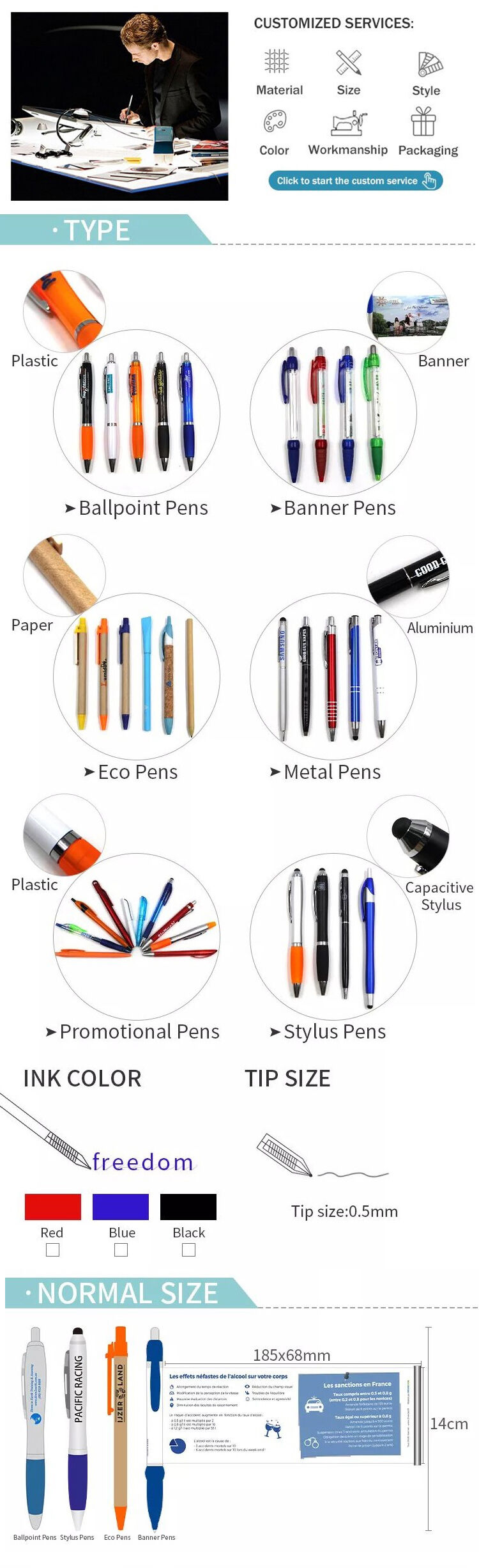 Custom Logo Promotional Plastic Pen Sublimation Blank White Gel Pen ...