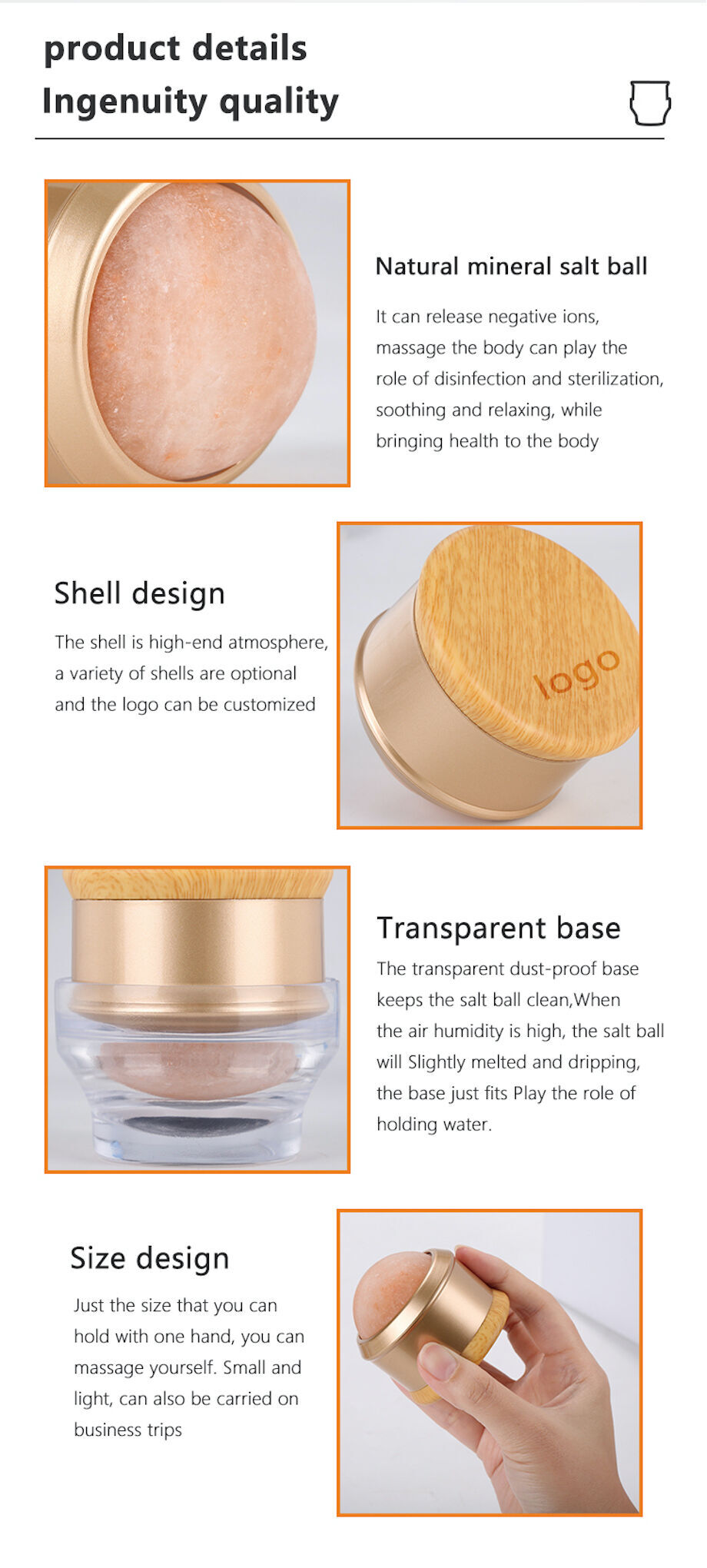 Buy Wholesale China Detachable Material Salt Ball Shape Himalayan Salt ...