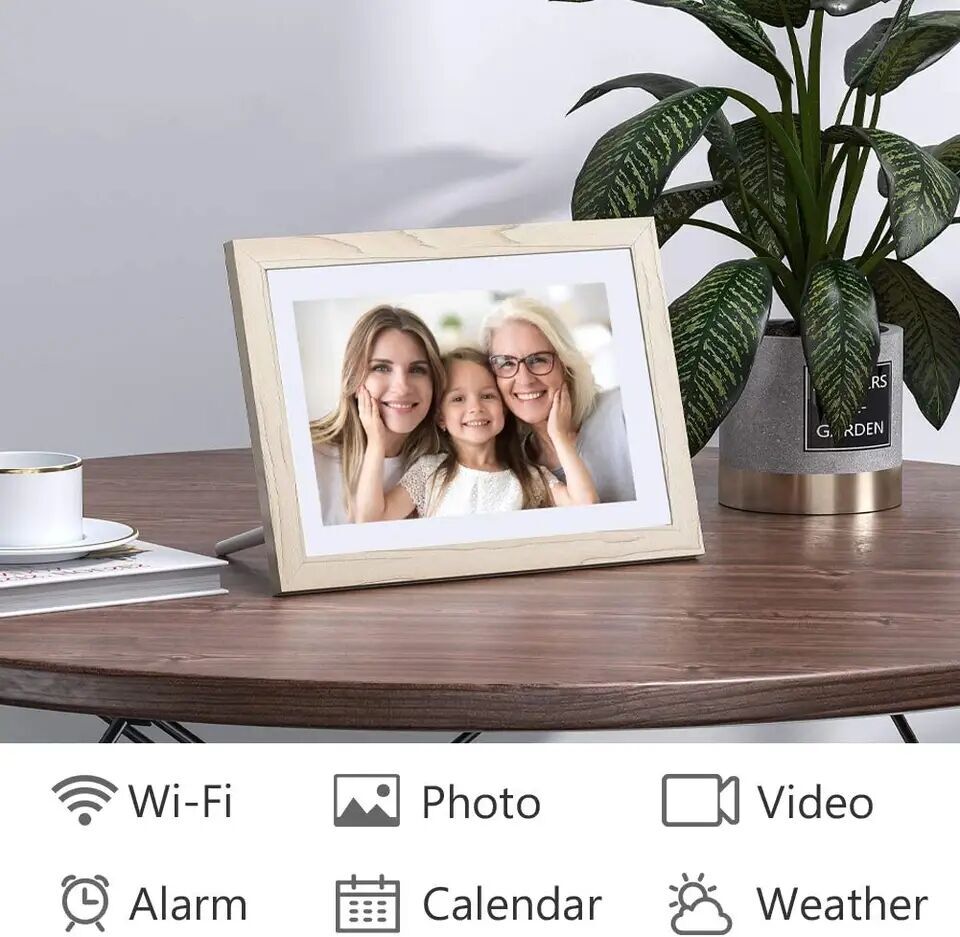 Buy China Wholesale 10.1 Inch Wifi Digital Picture Frame Wood Cloud ...