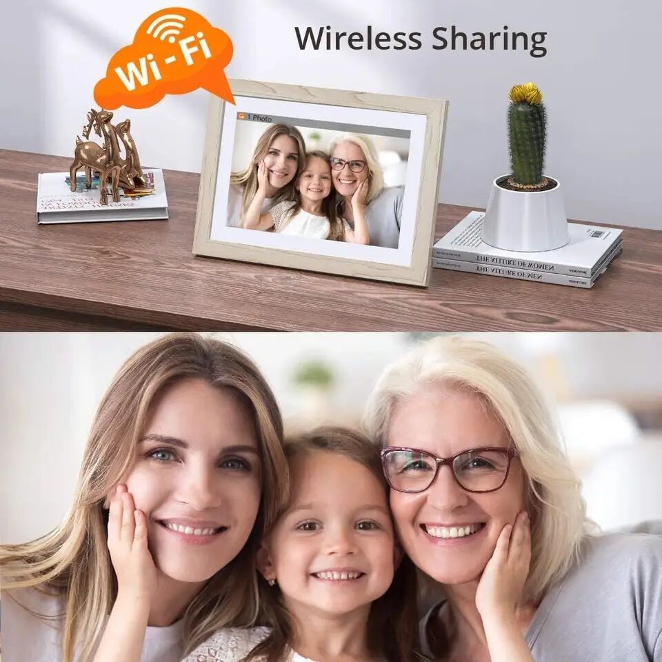 Buy China Wholesale 10.1 Inch Wifi Digital Picture Frame Wood Cloud ...