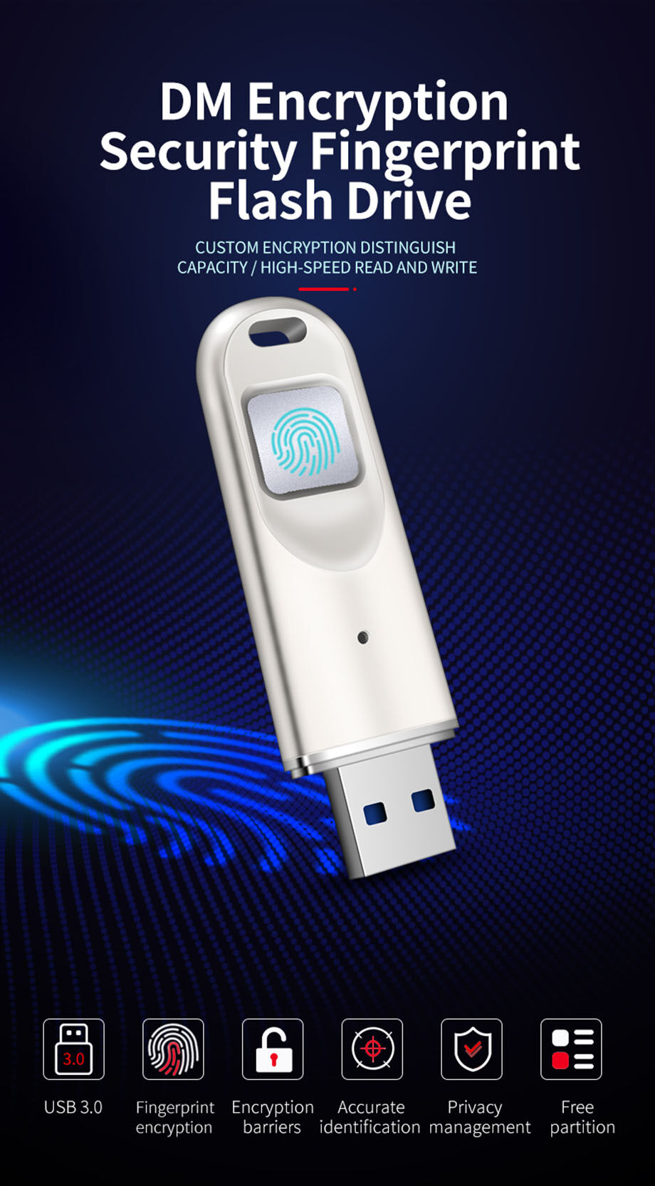 Buy China Wholesale Encrypted Fingerprint Usb Flash Drive Metal Secure ...