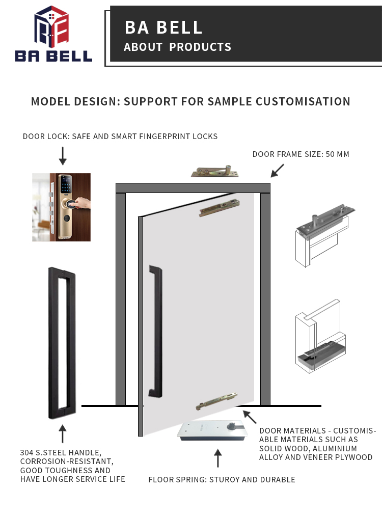 Modern Design Pivot Exterior Front Outdoor Gate Wooden Main Entry Pivot ...