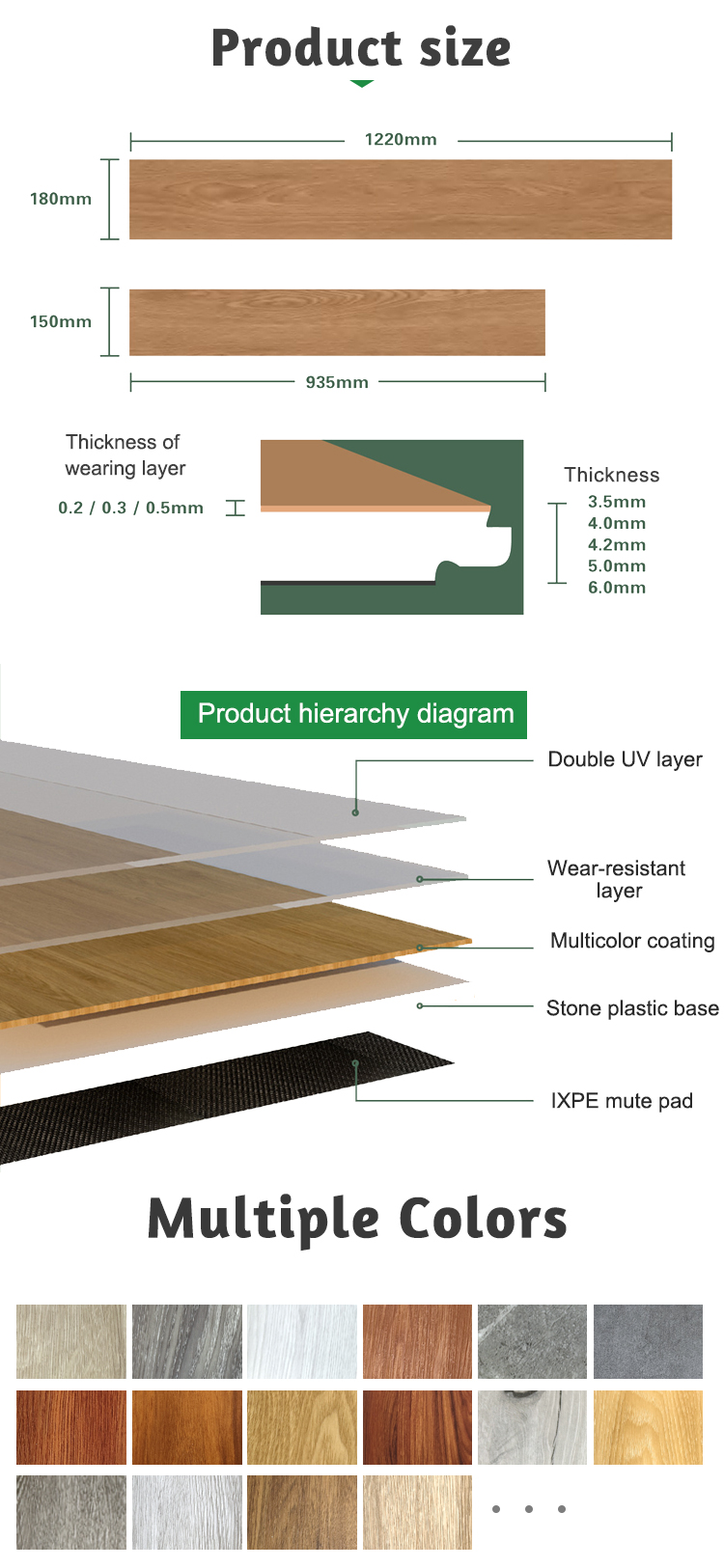 4mm Spc Garage Floor Tiles Wood Grain Tiles Plastic Flooring Carpet Price Click Floating ...