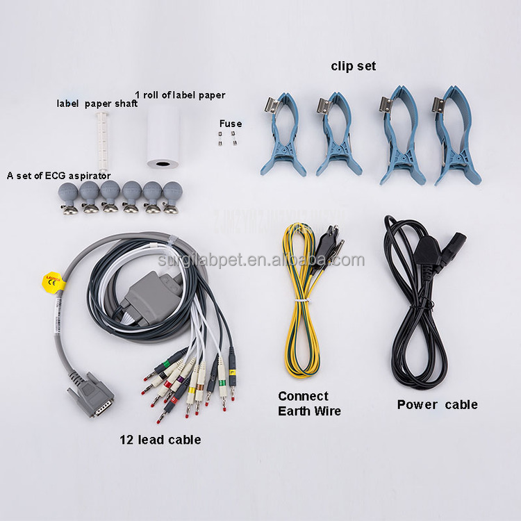 7 Inches Color Lcd Display Veterinary Ecg Machine Pet Hospital ...