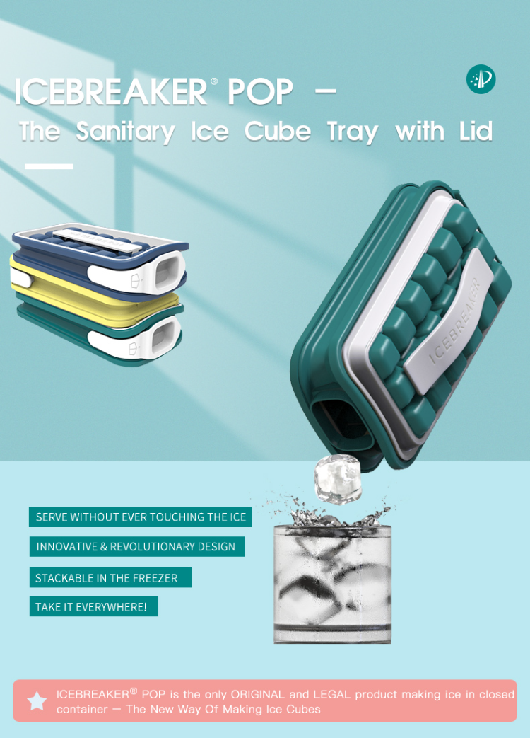 The Most Popular Sanitary No Touch Portable No Leak Ice Cube Tray ...