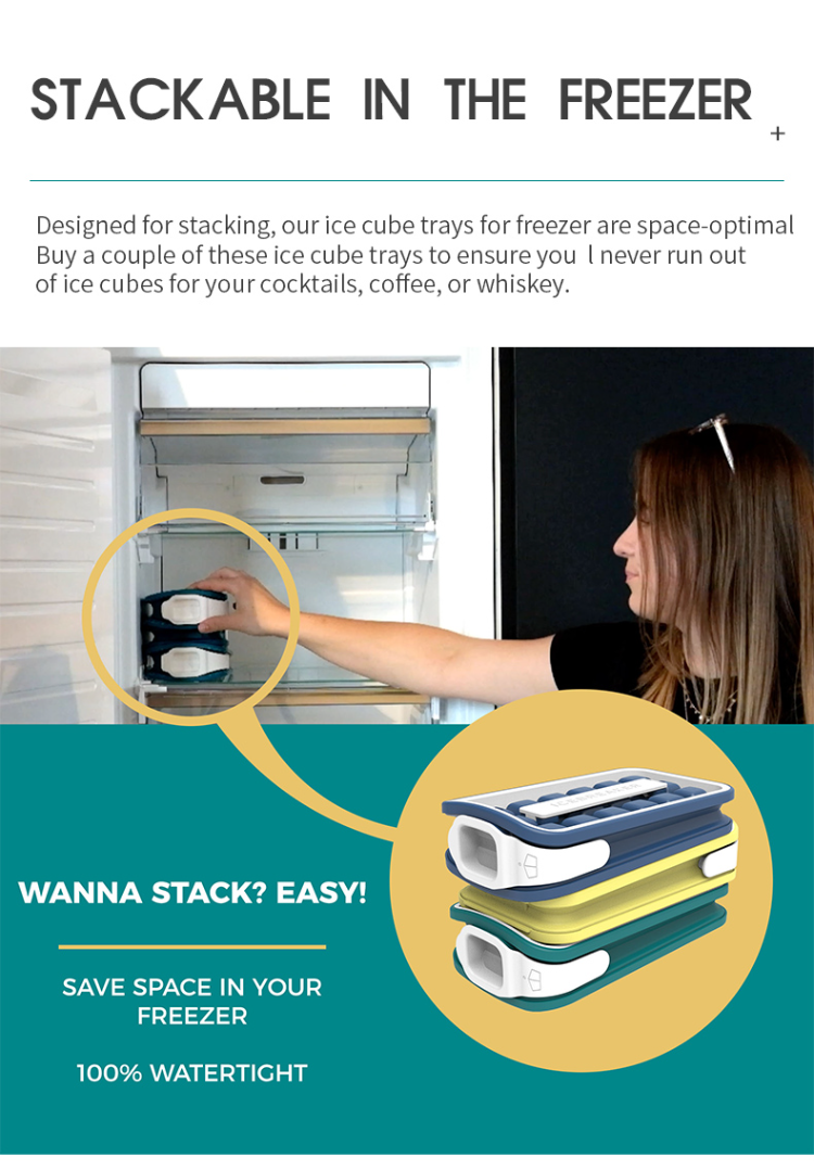 The Most Popular Sanitary No Touch Portable No Leak Ice Cube Tray ...