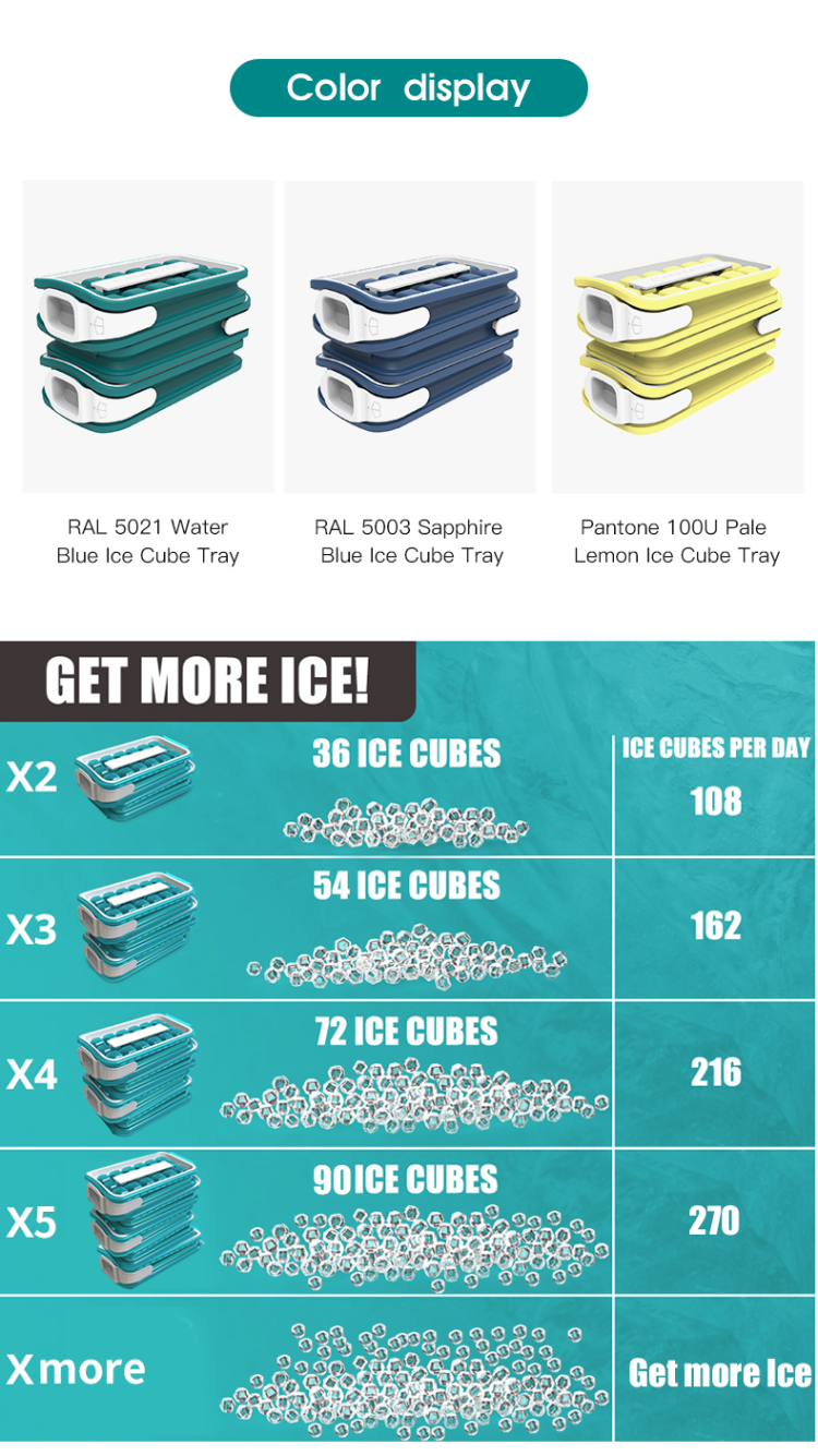 The Most Popular Sanitary No Touch Portable No Leak Ice Cube Tray ...