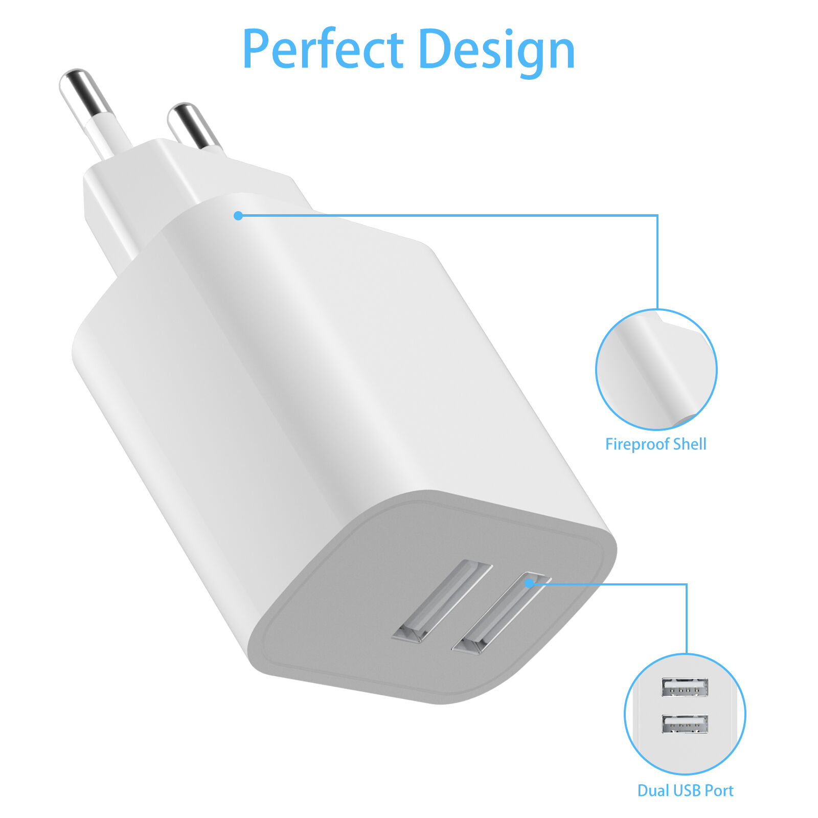 Buy Wholesale China 2 Usb Ports Euro Plug Phone Charger Mobile Phone ...