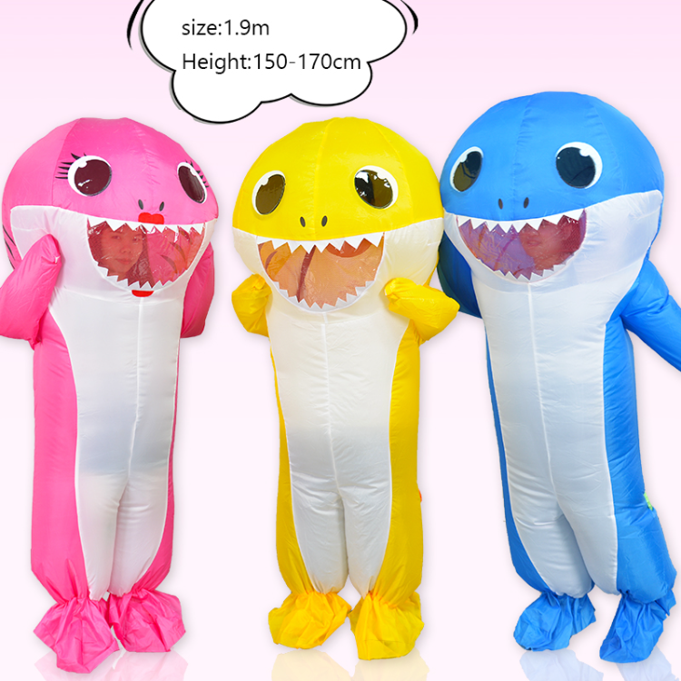 Party Halloween Animals Funny Shark Blue Inflatable Costume Customized ...