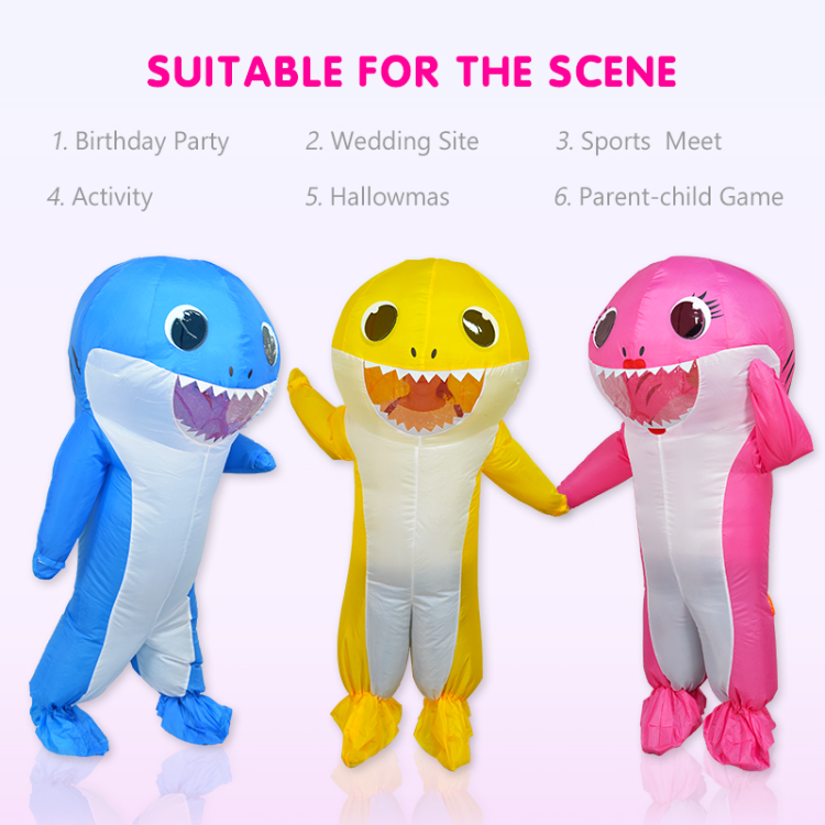 Party Halloween Animals Funny Shark Blue Inflatable Costume Customized ...