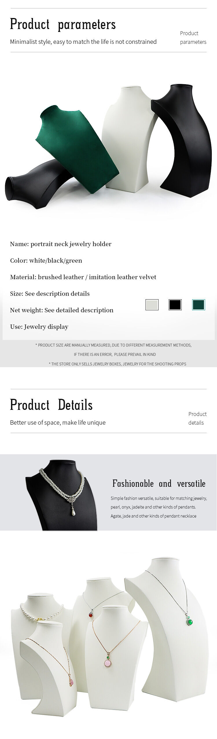 Custom Luxury Leather Jewelry Bust Display Stand Holder Diy Bracelet ...