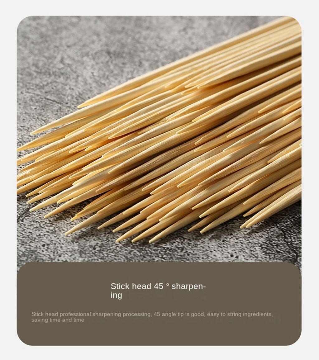 Cheap 3mm Bamboo Wood Bbq Sticks 25cm Churrasco Chicken Barbecue Skewers - China Wholesale ...