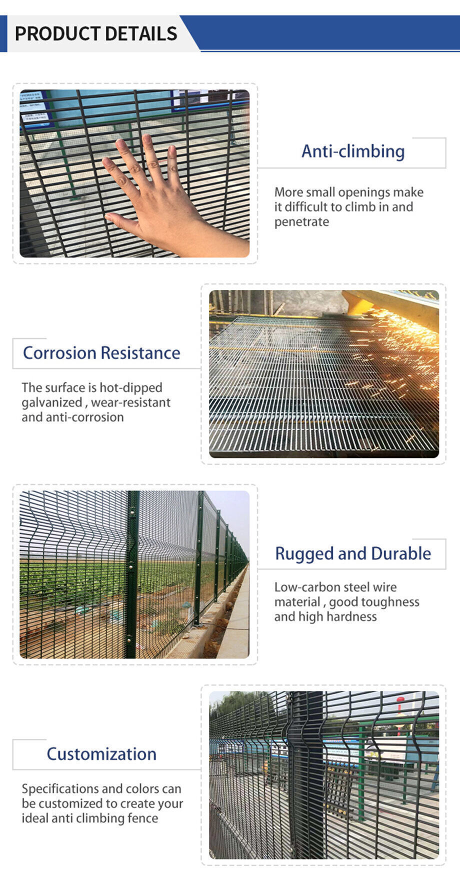 Buy Wholesale China Wholesale 358 Mesh Security Fence Price Anti-climb ...