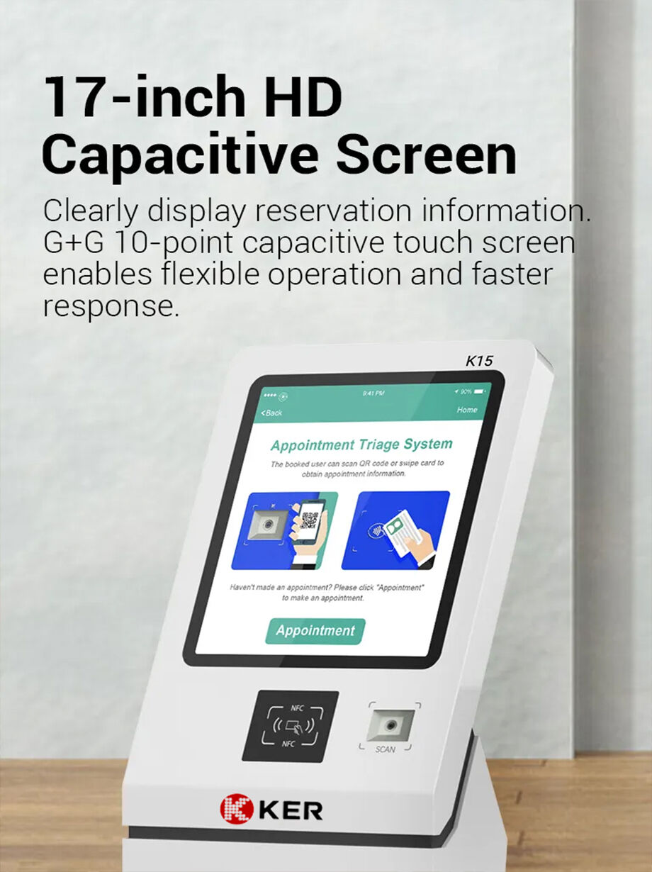 Hot Sale Touch Screen Kiosk Ticket Print Terminal Self Service Terminal ...