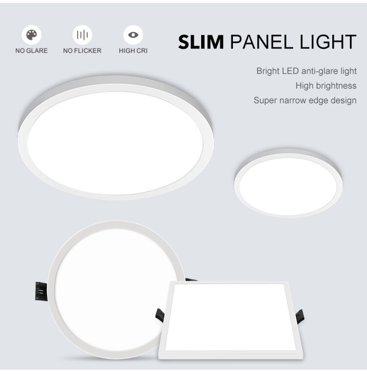 Home Recessed Ceiling Dimmable Round Square Aluminum Ultra Thin Flat ...