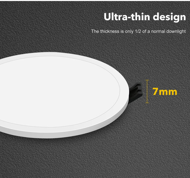 Home Recessed Ceiling Dimmable Round Square Aluminum Ultra Thin Flat ...