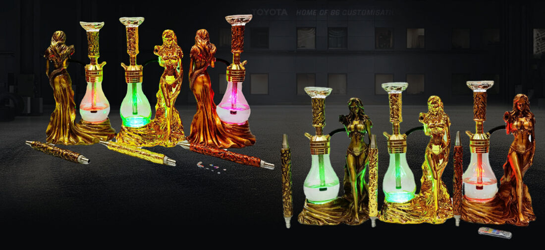 New Hookah Shisha Luxury Resin Hookah Bear Craft Design Led Hookah ...