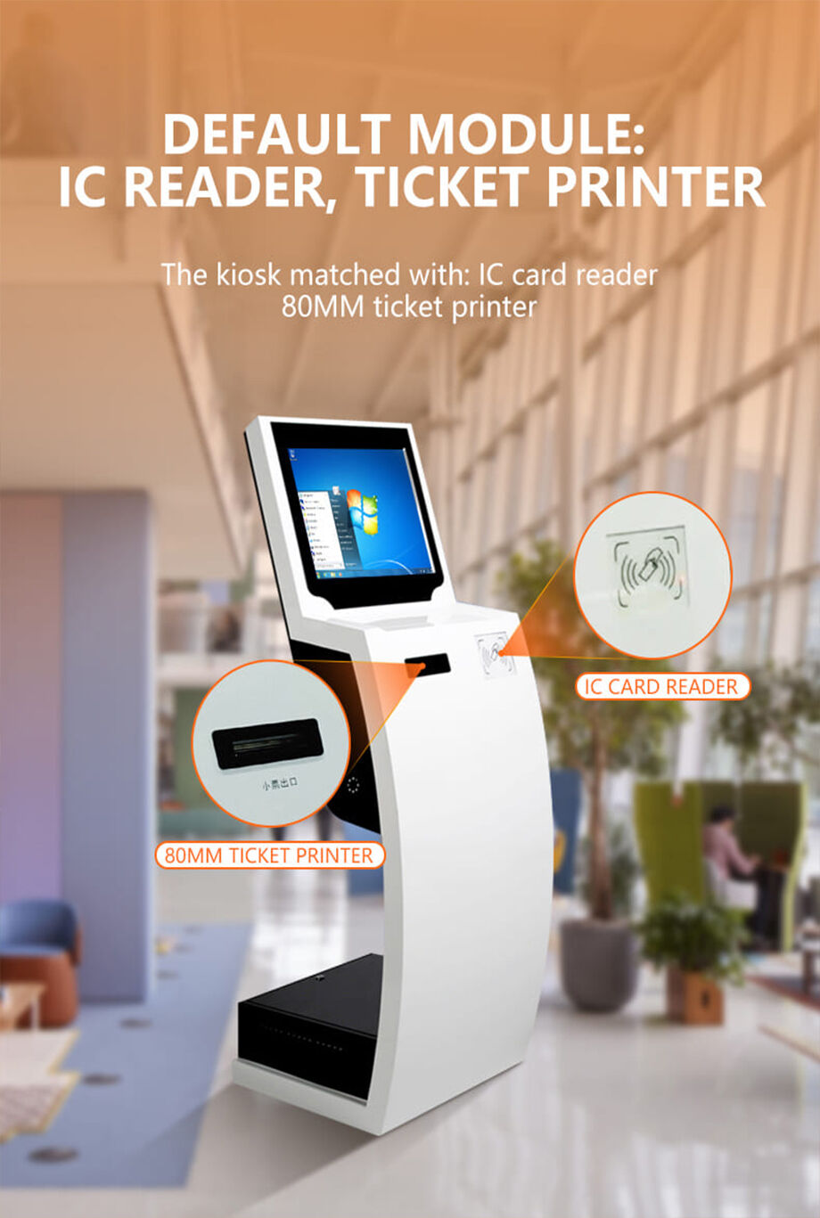 Buy Wholesale China 19\21.5 Inches Self Service Ticket Kiosk With Metal ...