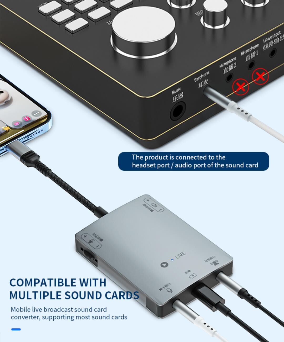 Buy Wholesale China Top Sell Oem For Phone Stereo Live Sound Card ...